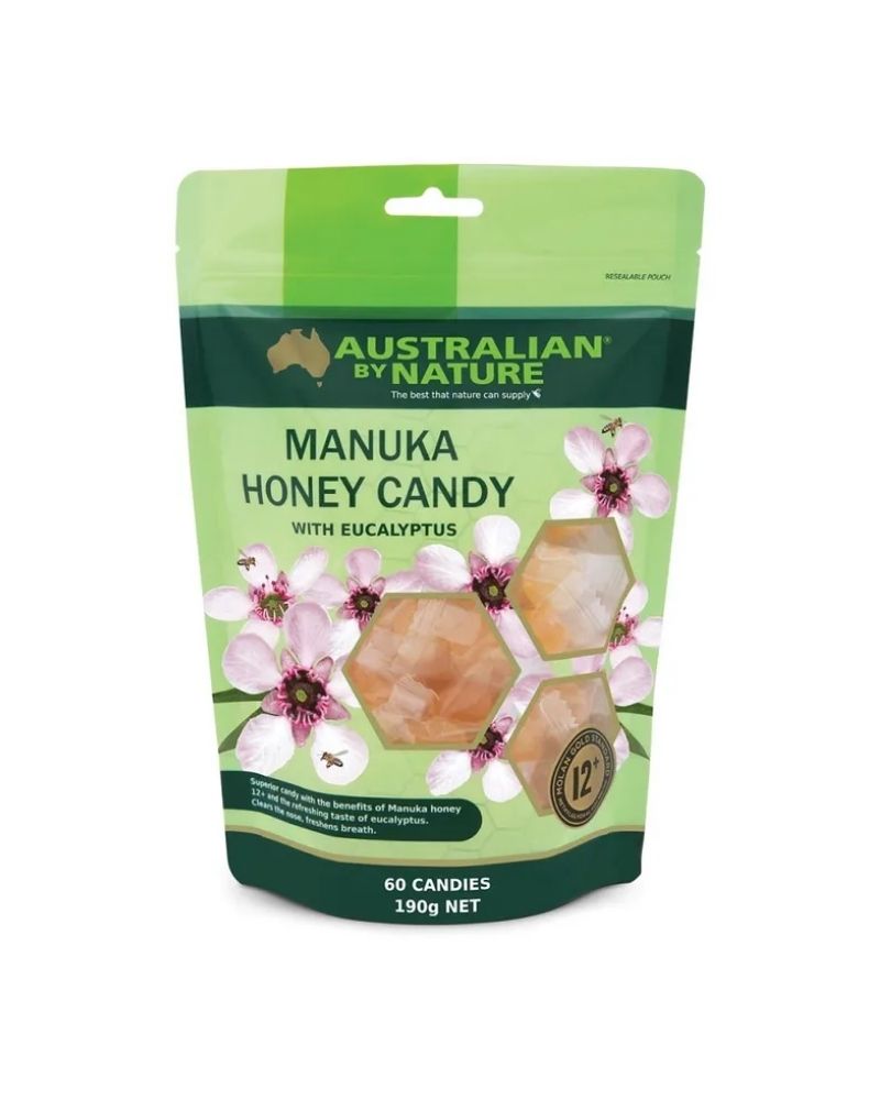 Australian By Nature Manuka Honey Candy with Eucalyptus 60 Bag